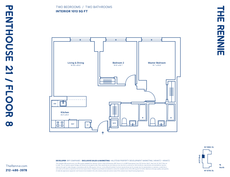 2351 Adam Clayton Powell, Apt: Ph21, Central Harlem, 10030 | ELIKA New York